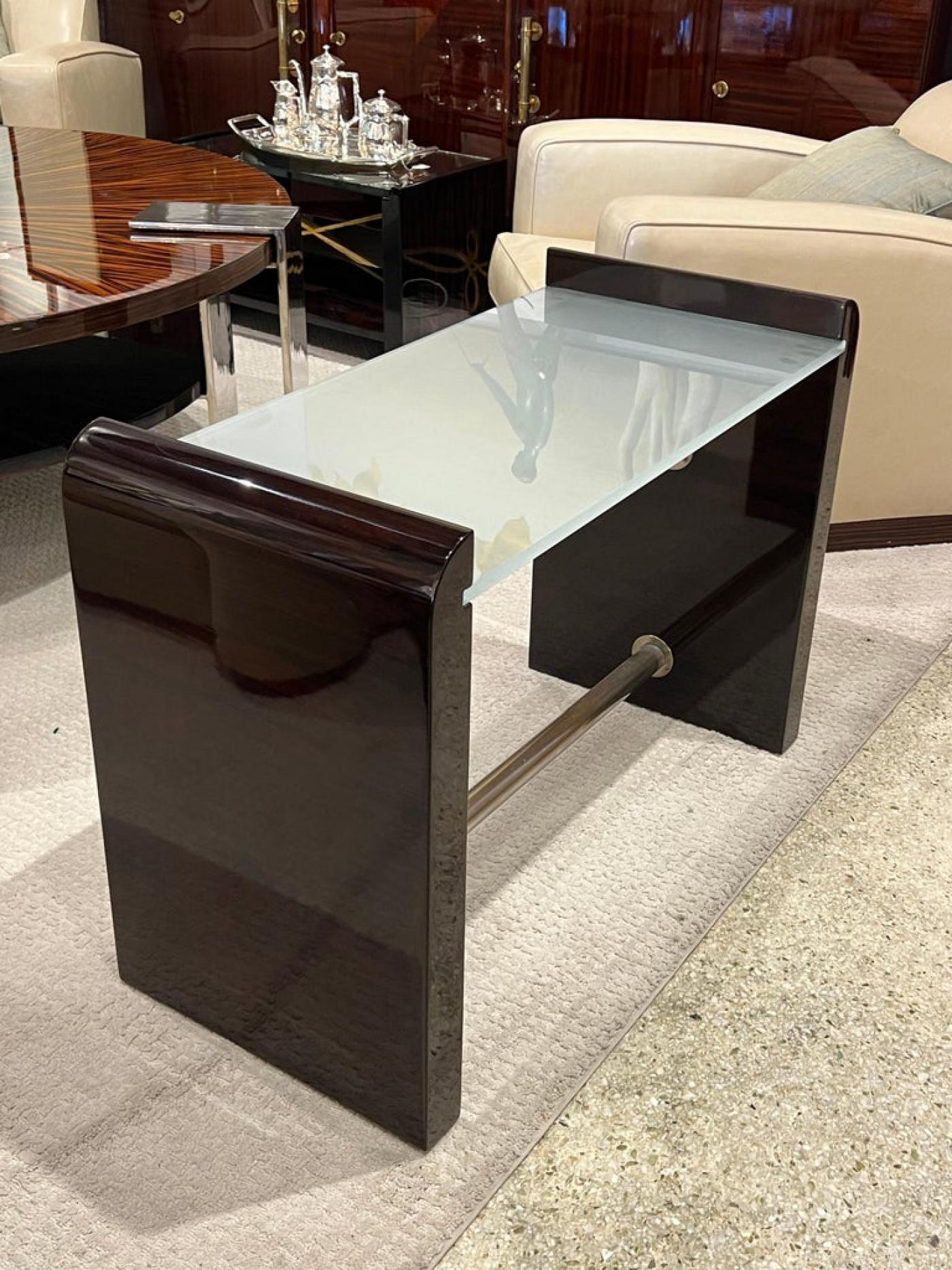 Jacques Adnet - Art Deco Side Table/Cocktail Table by Jacques Adnet