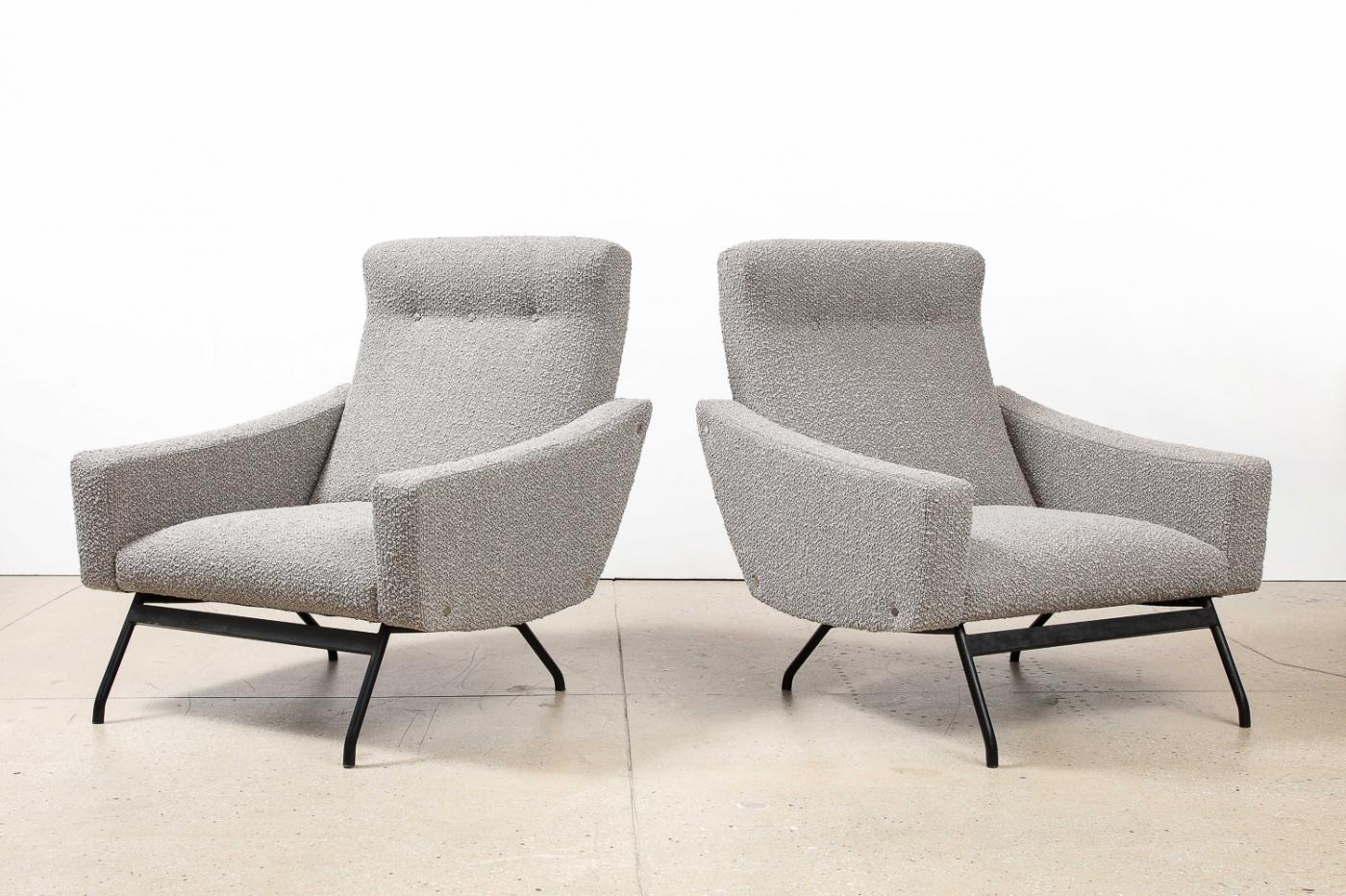 Joseph-André Motte - Rare Pair of Lounge Chairs by Joseph Andre Motte