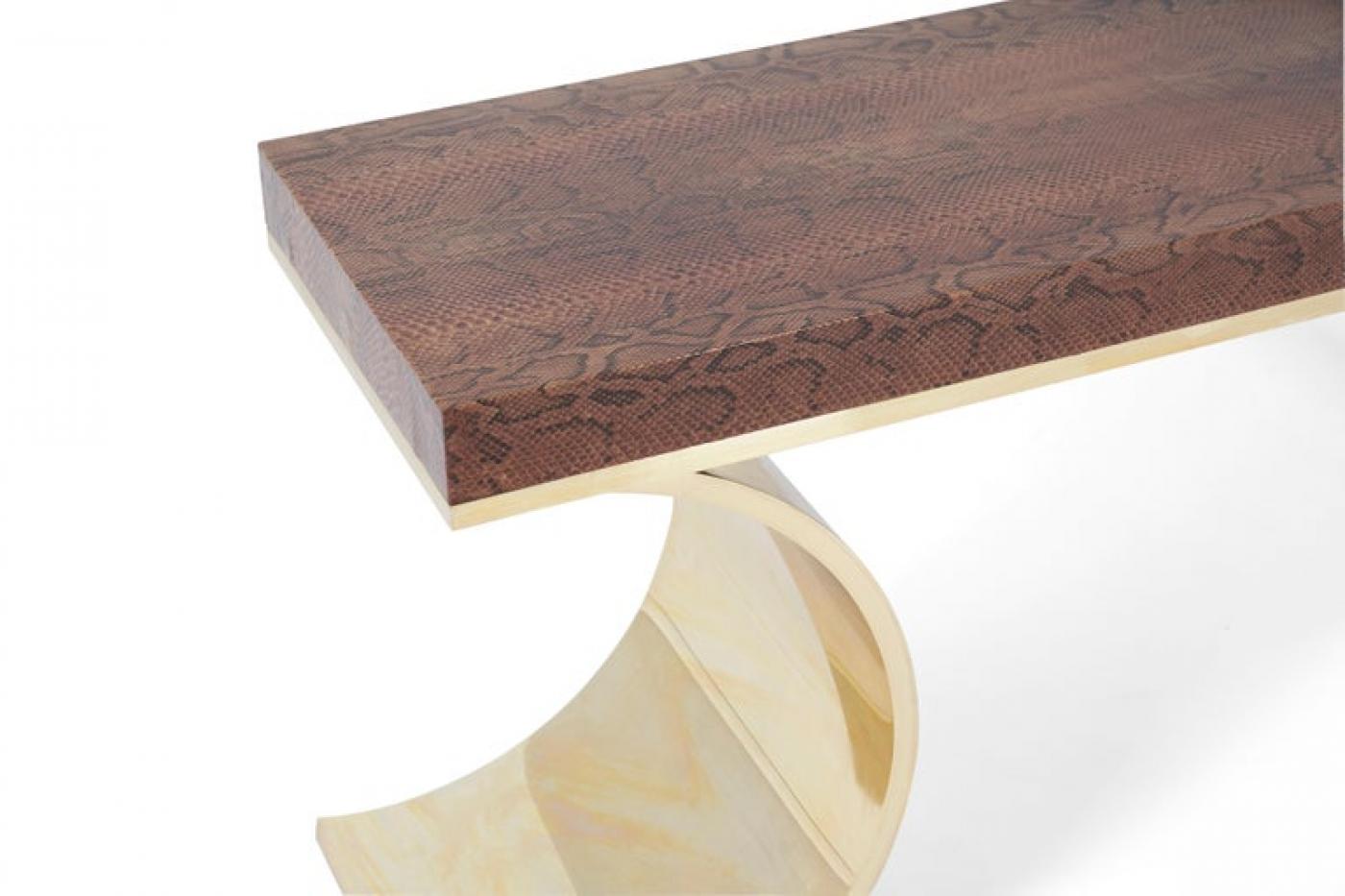 Karl Springer - Karl Springer Python Console on Brass Base, 1970s