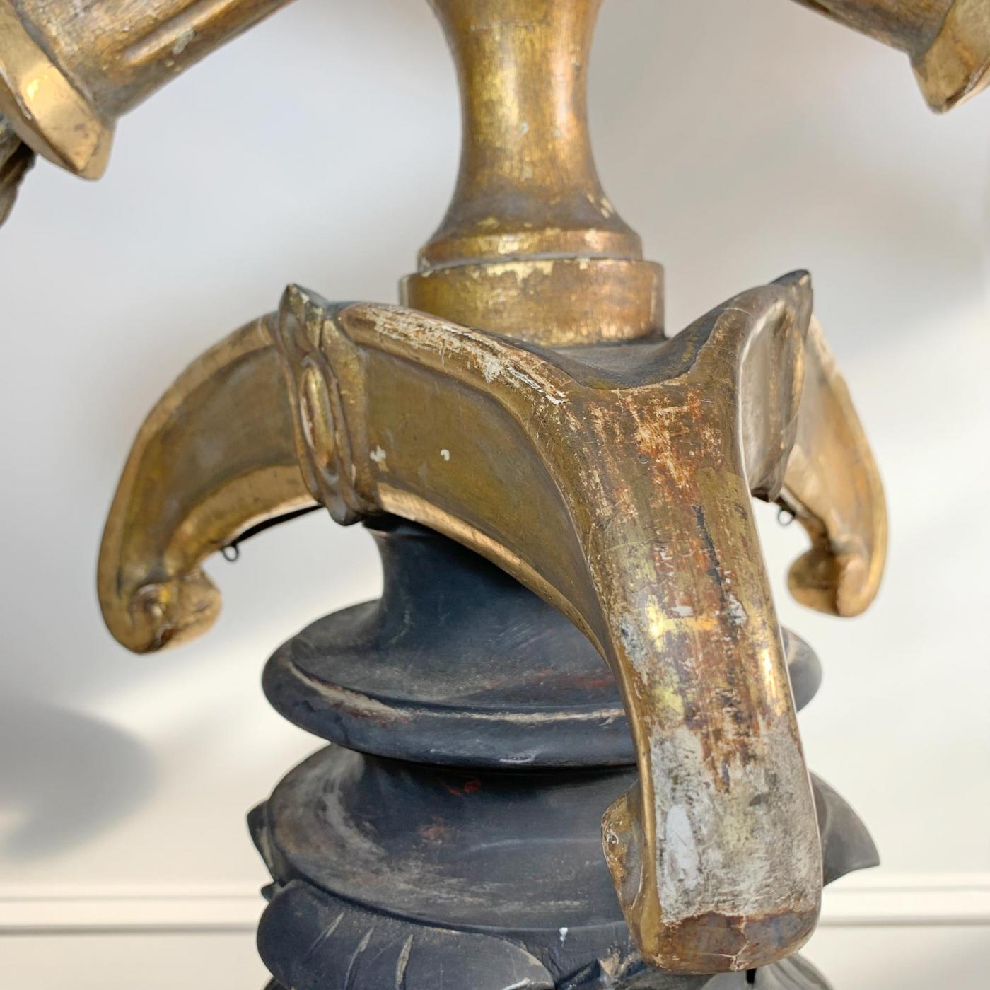 Large 18th Century Processional Cross on Later Base