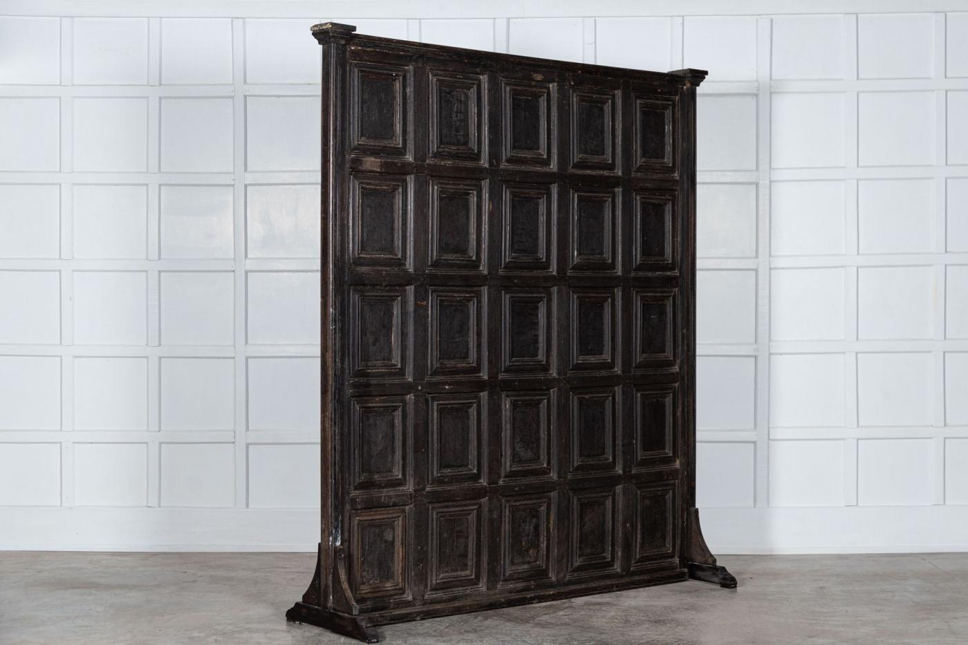 Large English Oak Panelled Room Divider