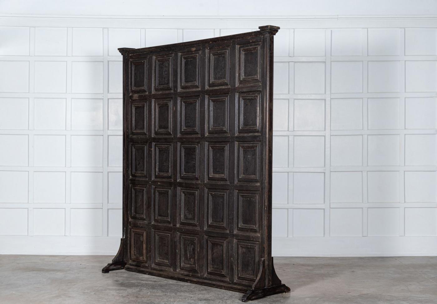 Large English Oak Panelled Room Divider