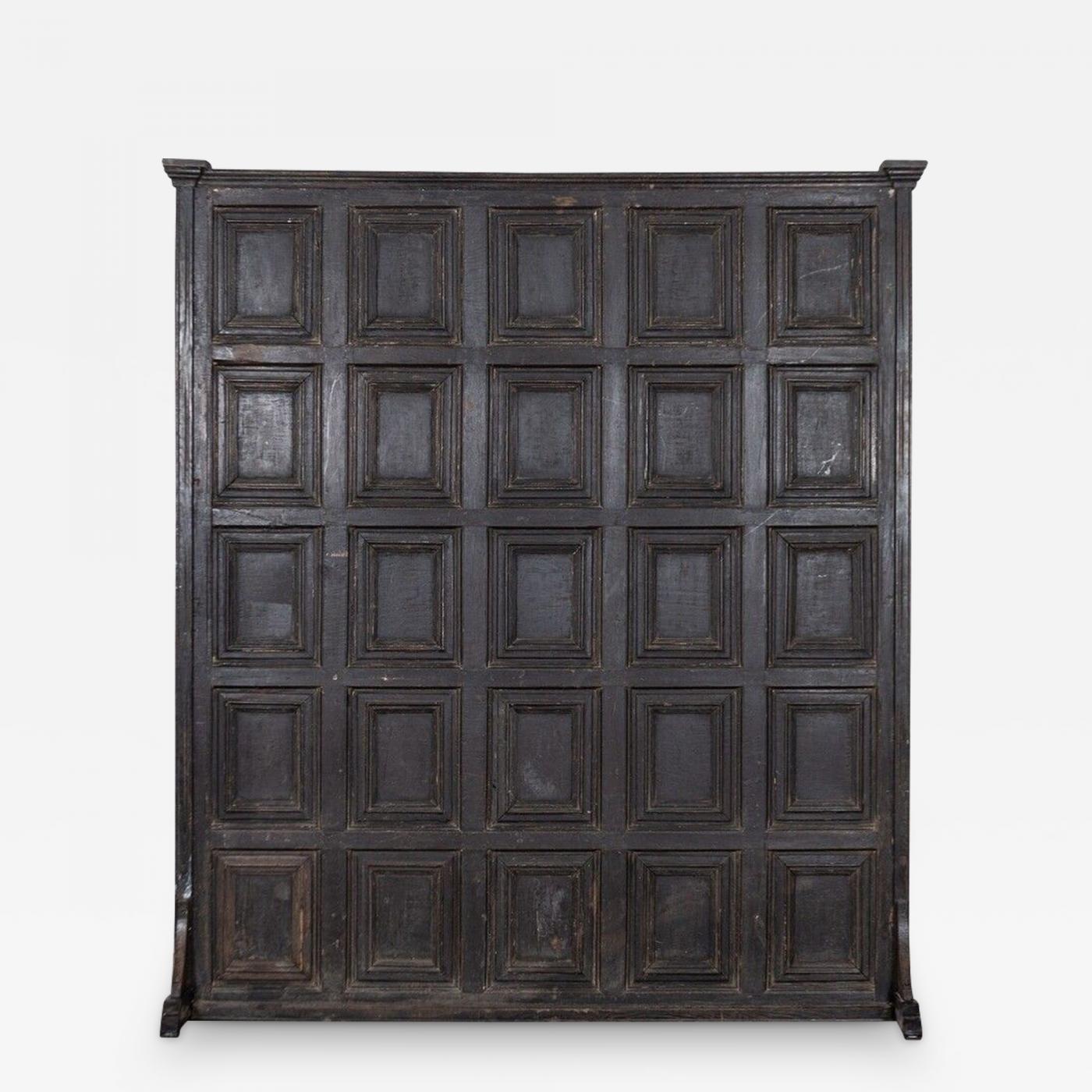 Large English Oak Panelled Room Divider