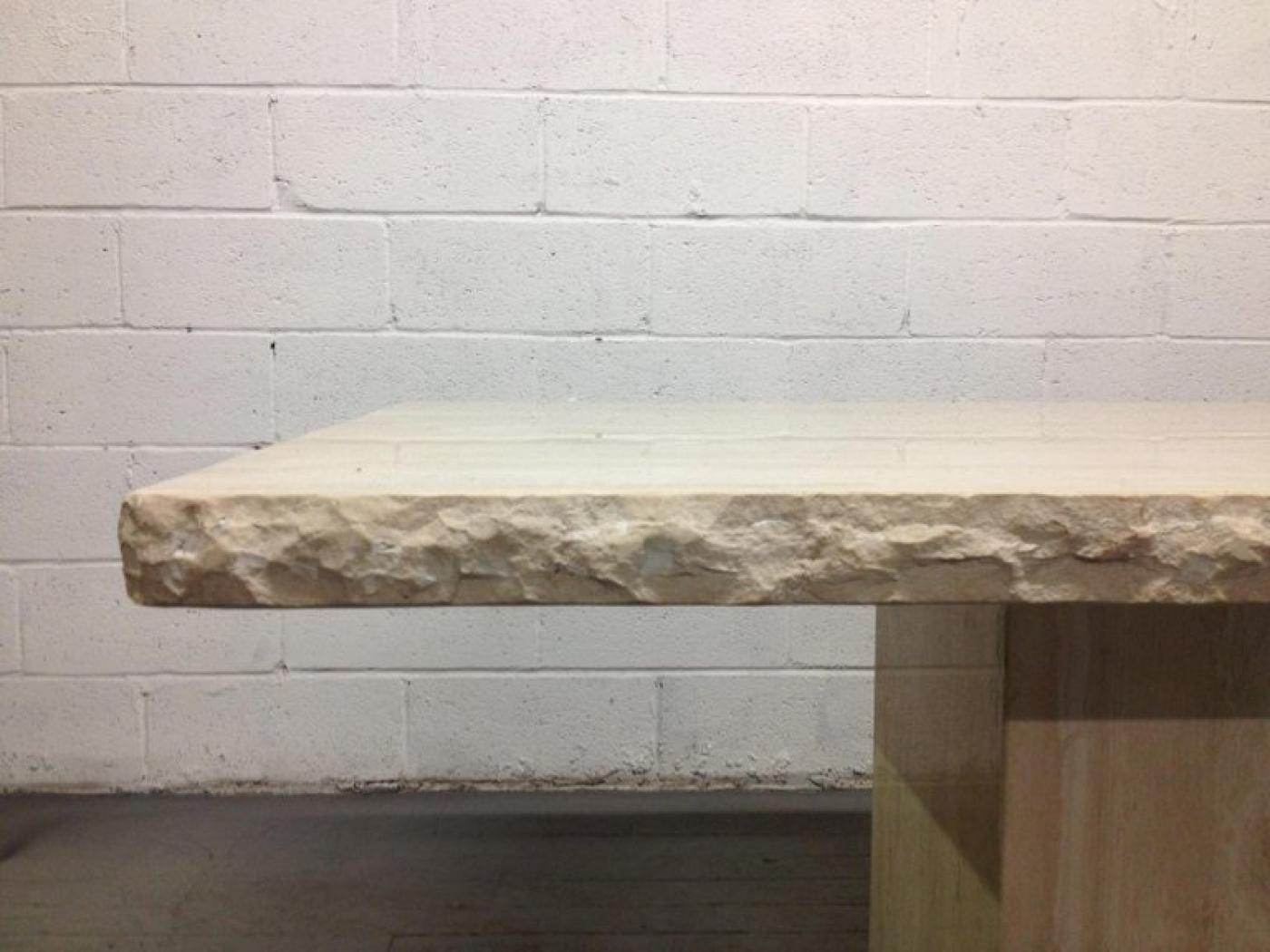 Large Italian Travertine Table