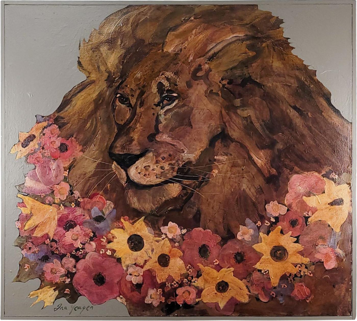Lion with Flowers, Ira Yeager circa 1973
