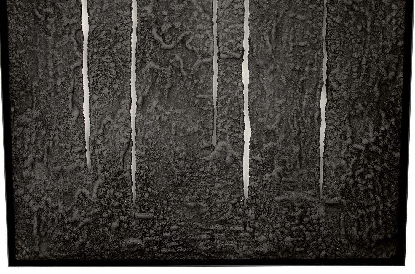 Lonney White - LONNEY WHITE ENCAUSTIC PAINTING WITH SLASHED OPENINGS