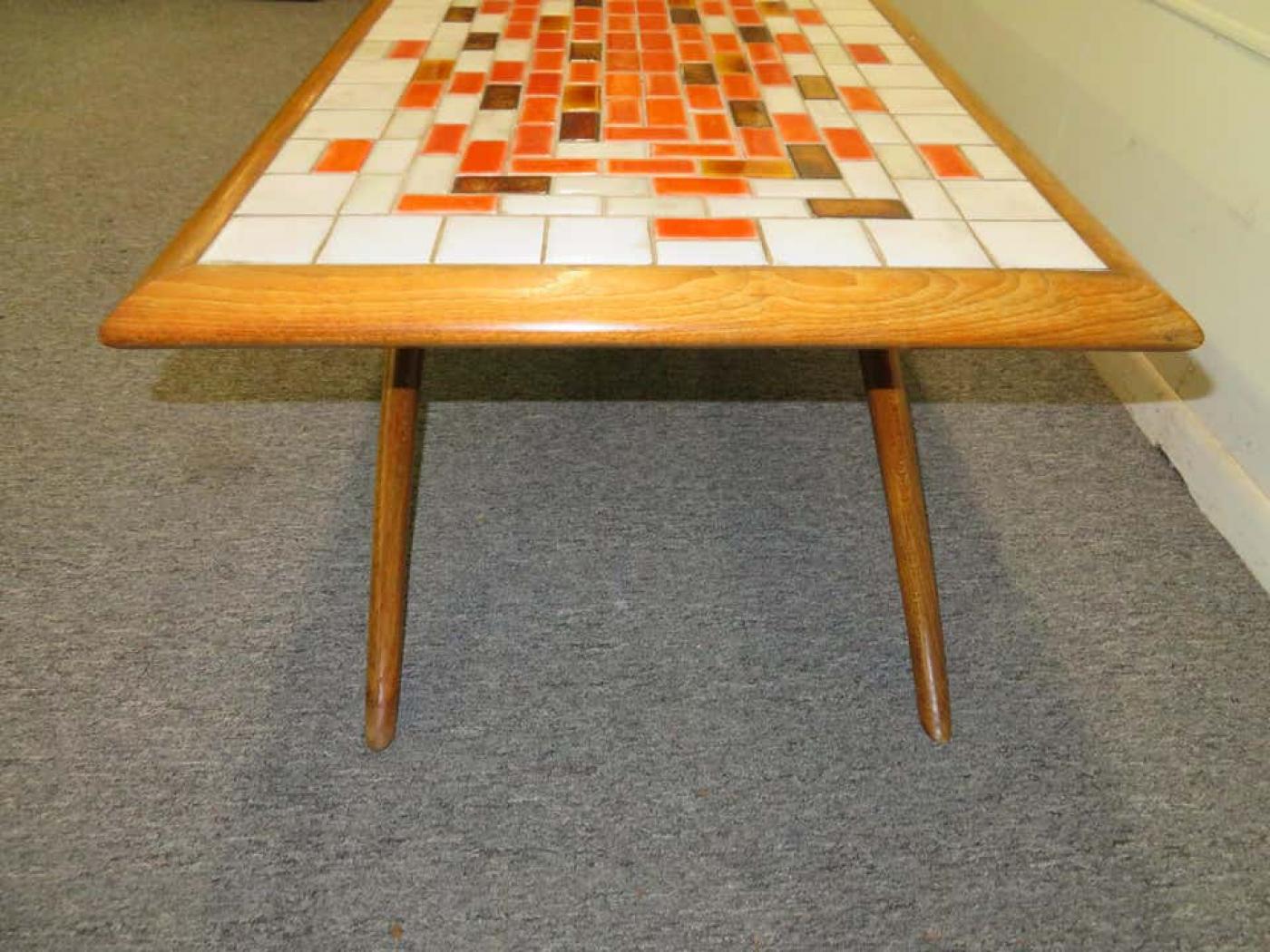 Magnificent Tile Top Coffee Table, Mid-Century Modern
