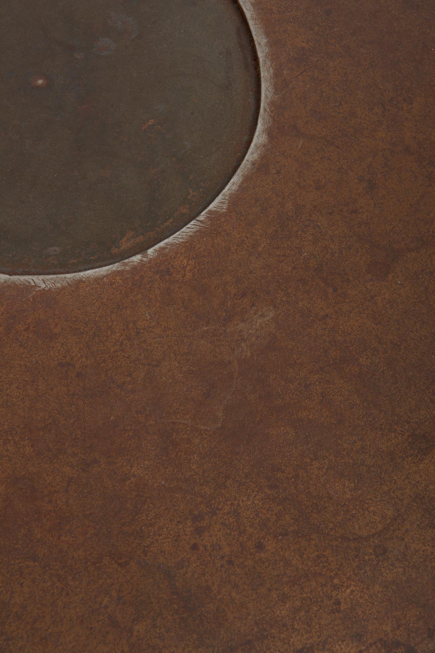 Mid-Century Patinated Steel Coffee Table