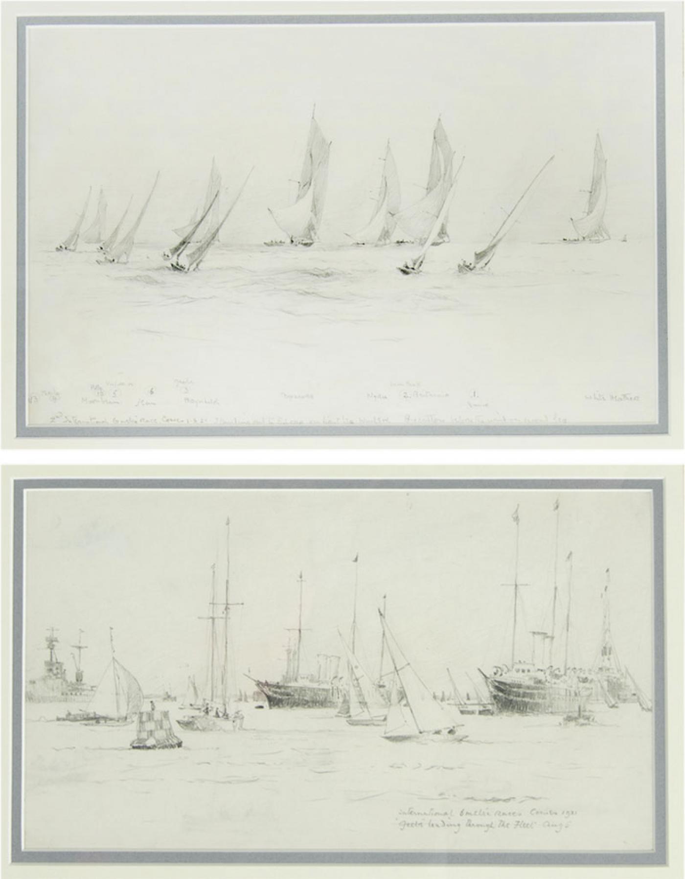 Norman Wilkinson - Two Norman Wilkinson drawings of the International ...