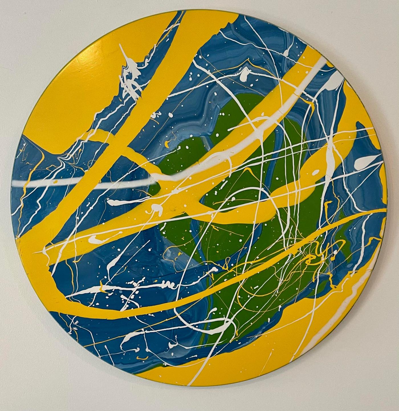 Original Dave Wilcox Modernist Round Oil Painting - Listed California ...