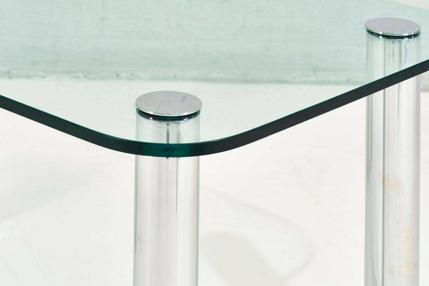 Pace Collection - Pace Collection Chrome ad Glass Dining Table, 1970