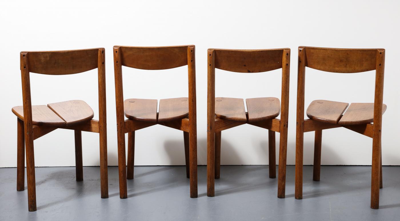 Pierre Gautier-Delaye - Oak Dining Chairs by Pierre Gautier-Delaye ...