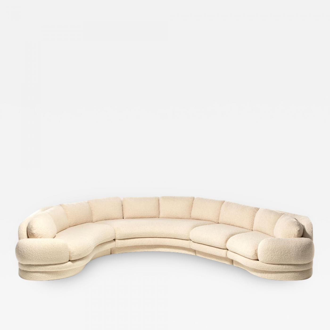 Preview - Post Modern 1990s Preview Sectional Sofa in Plush Ivory White ...