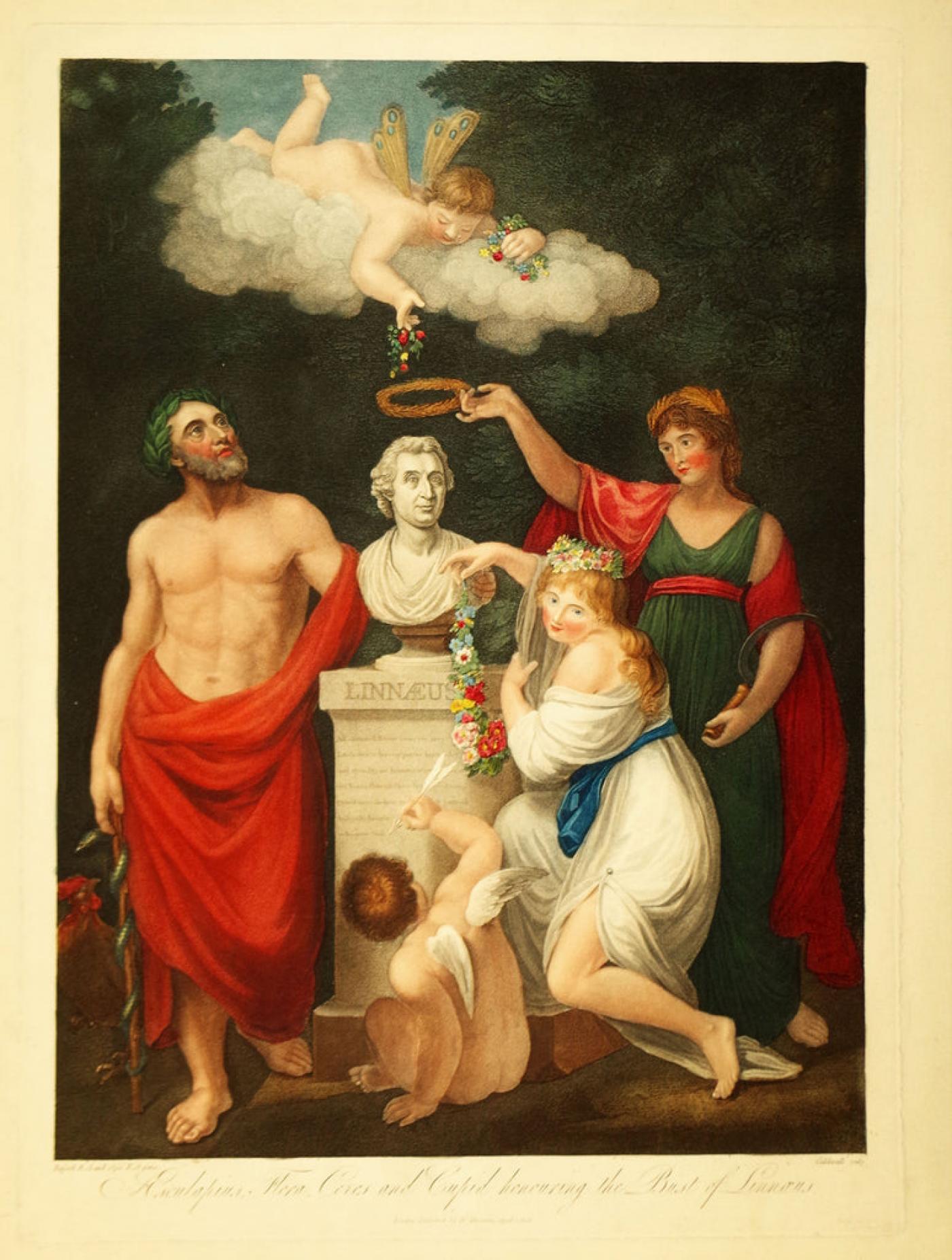 Robert John Thornton - ESCULAPIUS, FLORA, CERES AND CUPID HONORING THE ...
