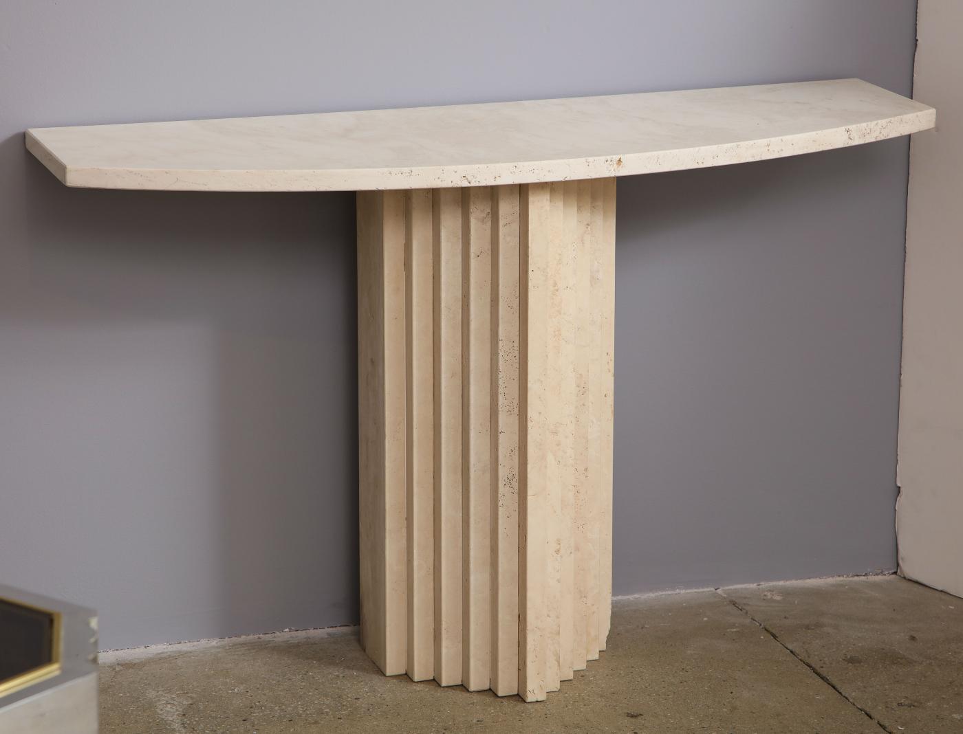 Roman Travertine Console Table