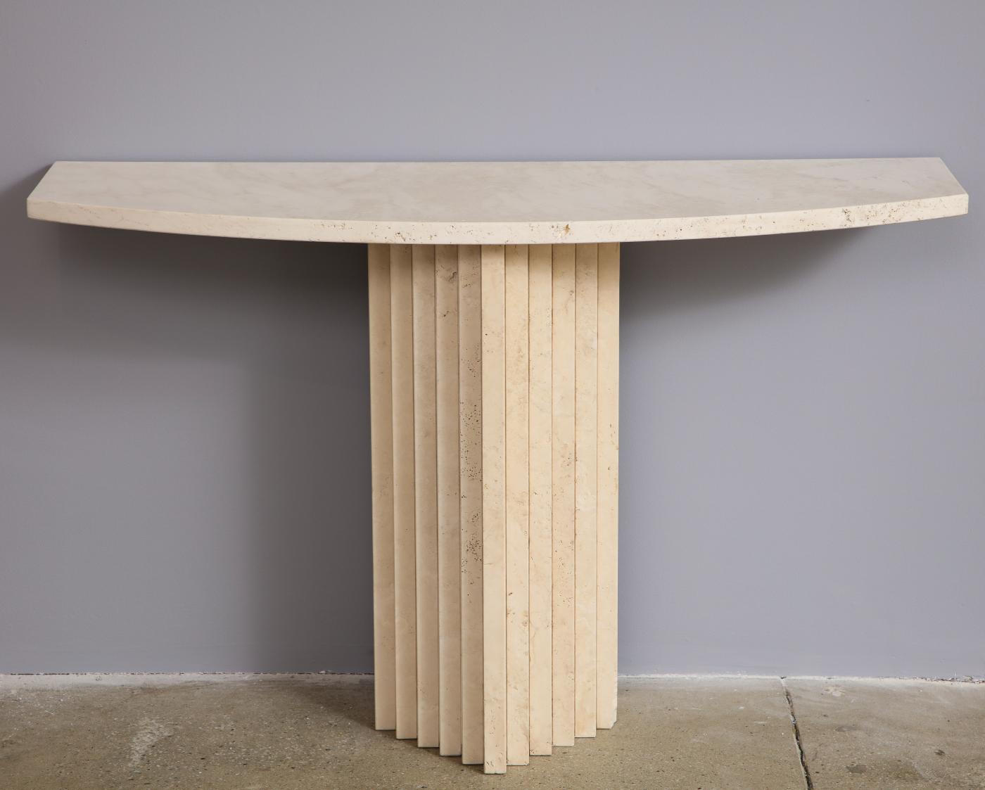 Roman Travertine Console Table