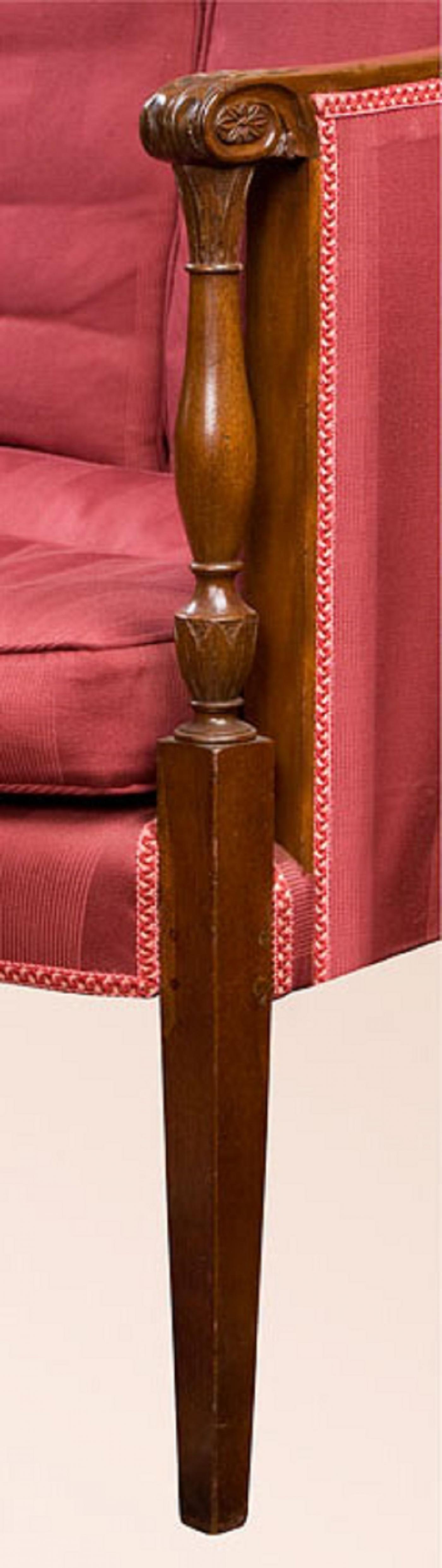 Samuel McIntire - IMPORTANT SHERATON SOFA Attributed to Samuel McIntire