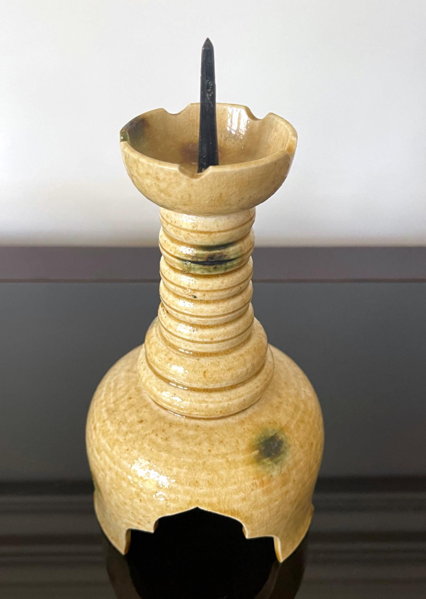 Set of Ki-Seto Ceramic Altar Pieces from Korean Empire Period