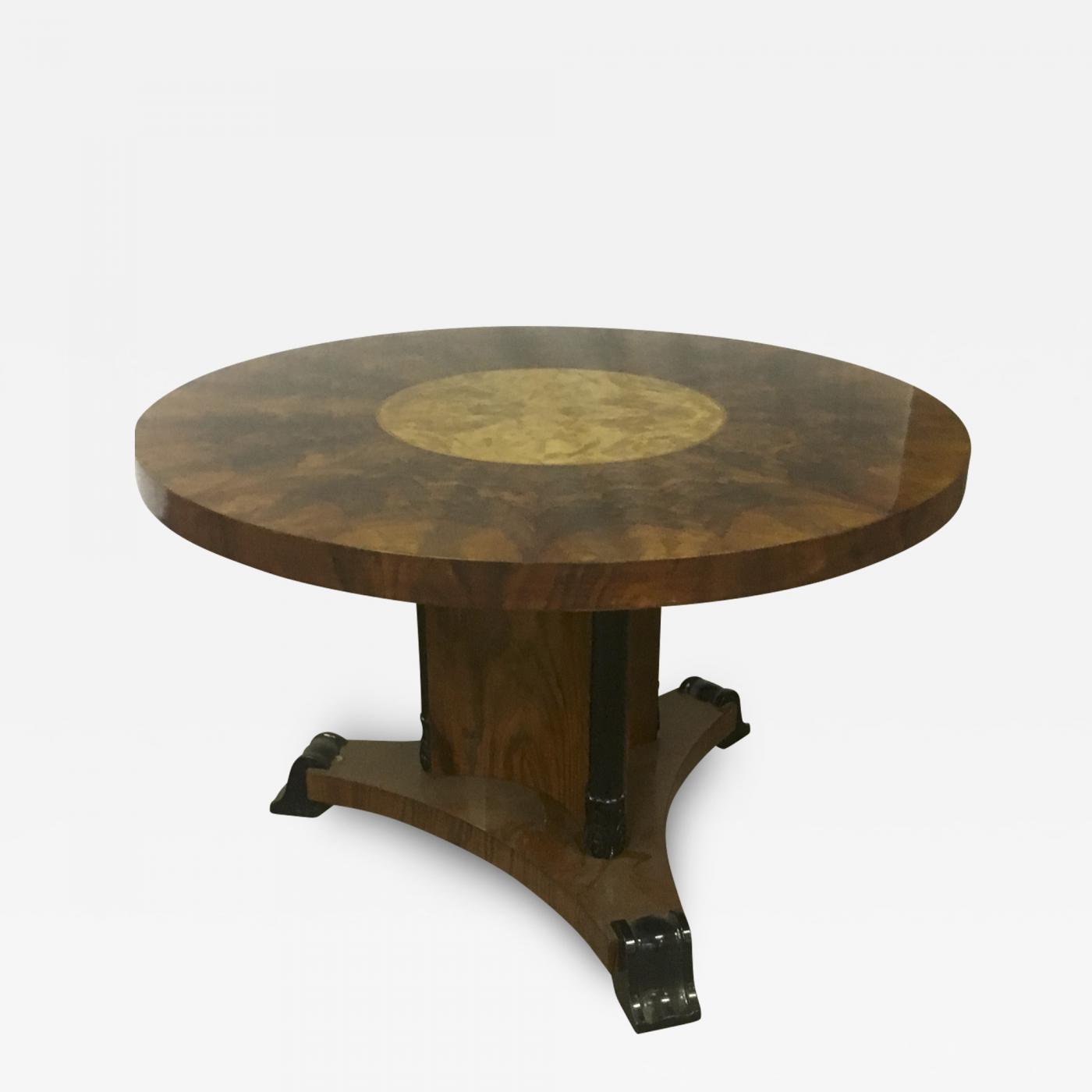 Swedish Refined Burl Dining Table