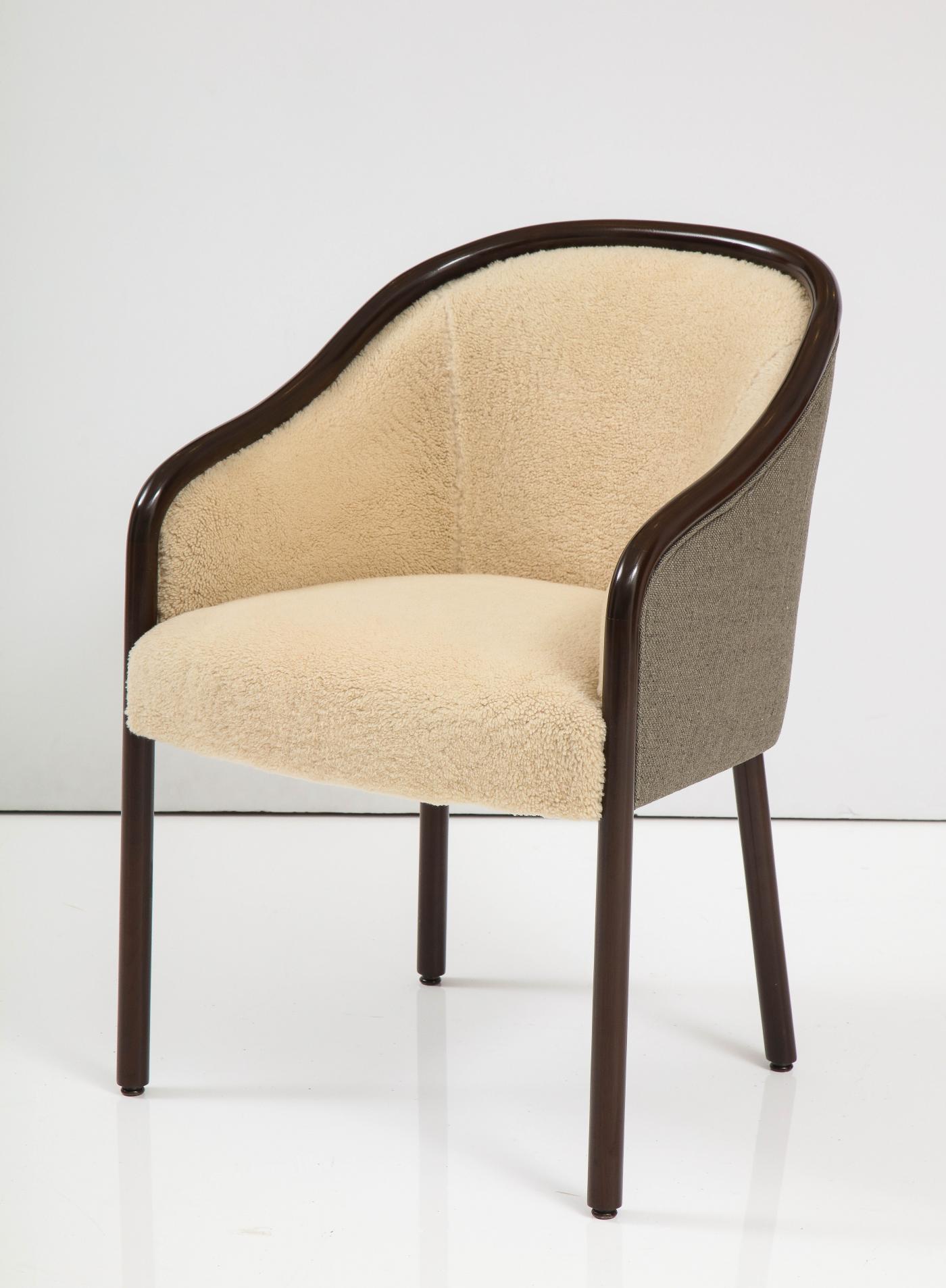 Ward Bennett - Pair Ward Bennett Sheepskin Side Chairs
