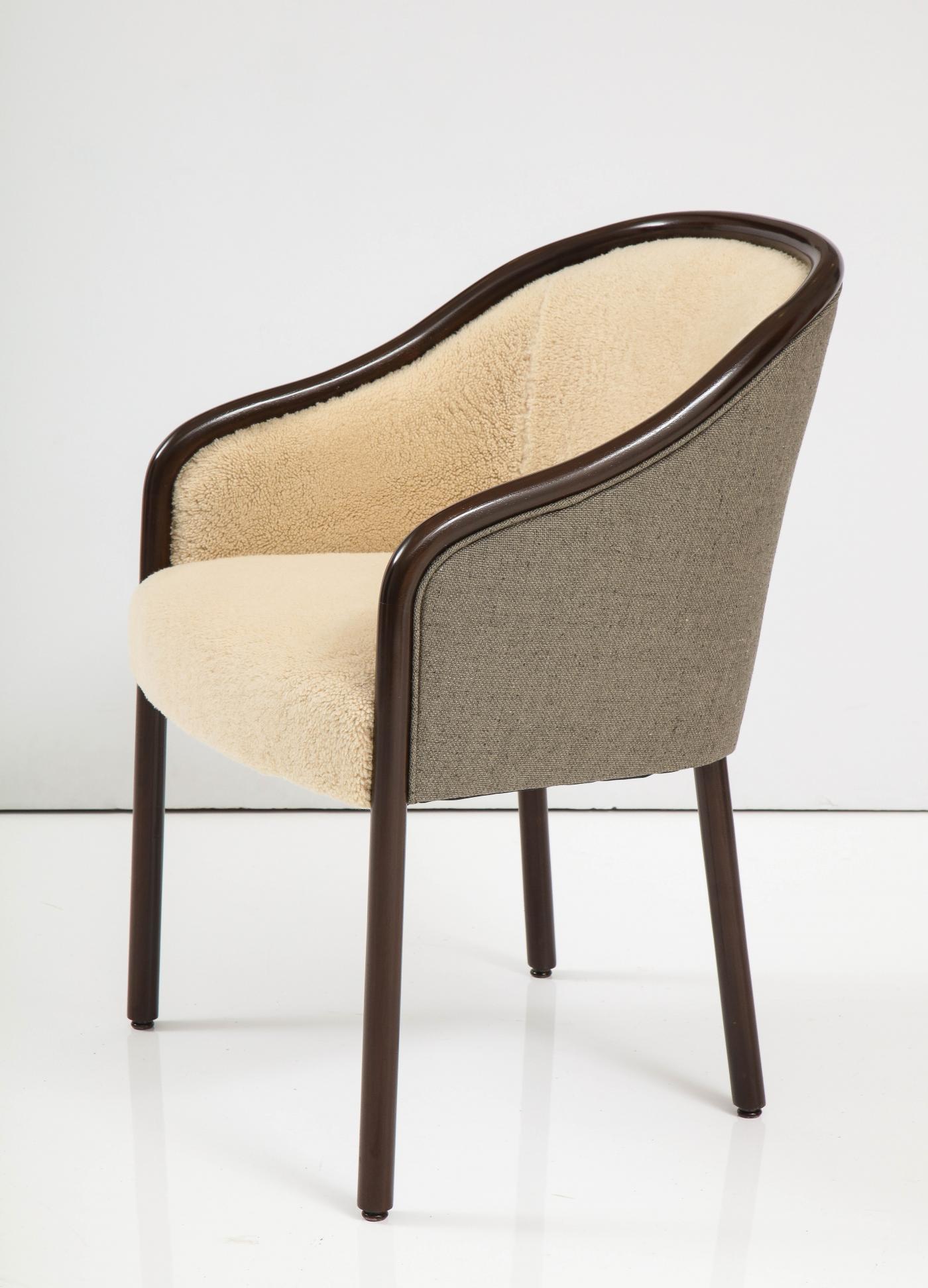 Ward Bennett - Pair Ward Bennett Sheepskin Side Chairs