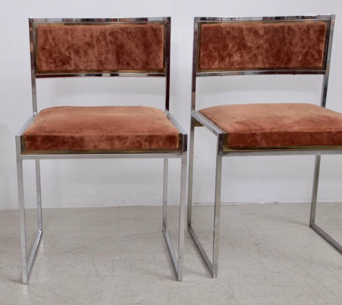 Willy Rizzo - Set of Four Dining Chairs by Willy Rizzo